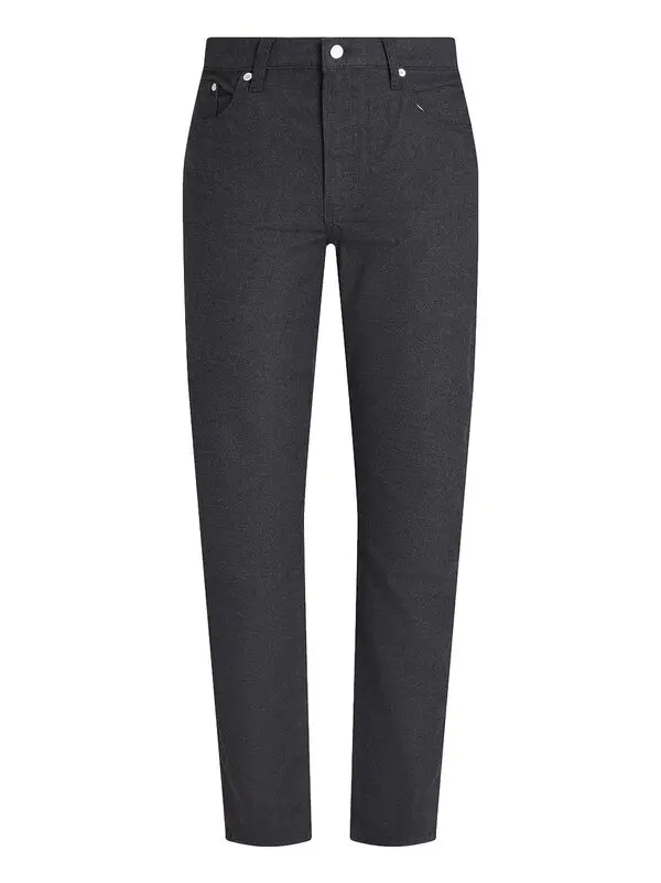 FRAME Modern Straight Twill Pants - Dark Gray