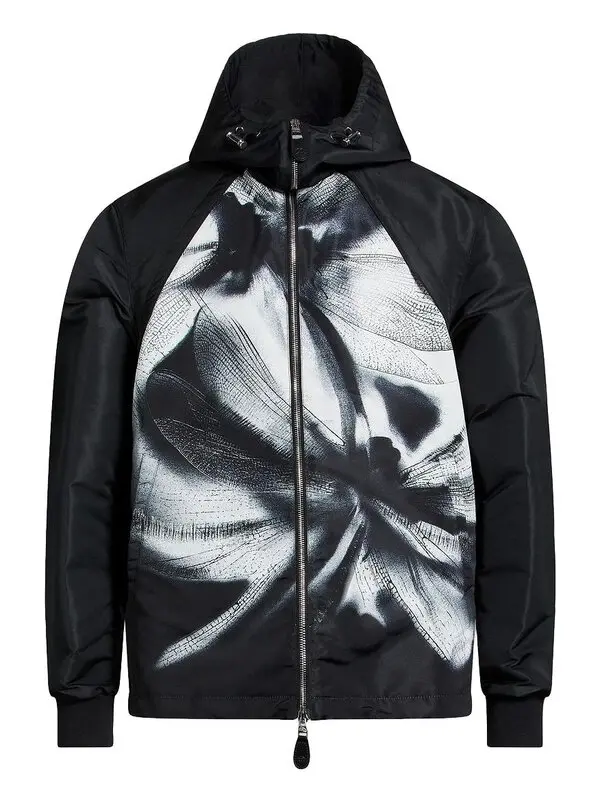 Alexander McQueen Printed Shell Hooded Jacket - Black