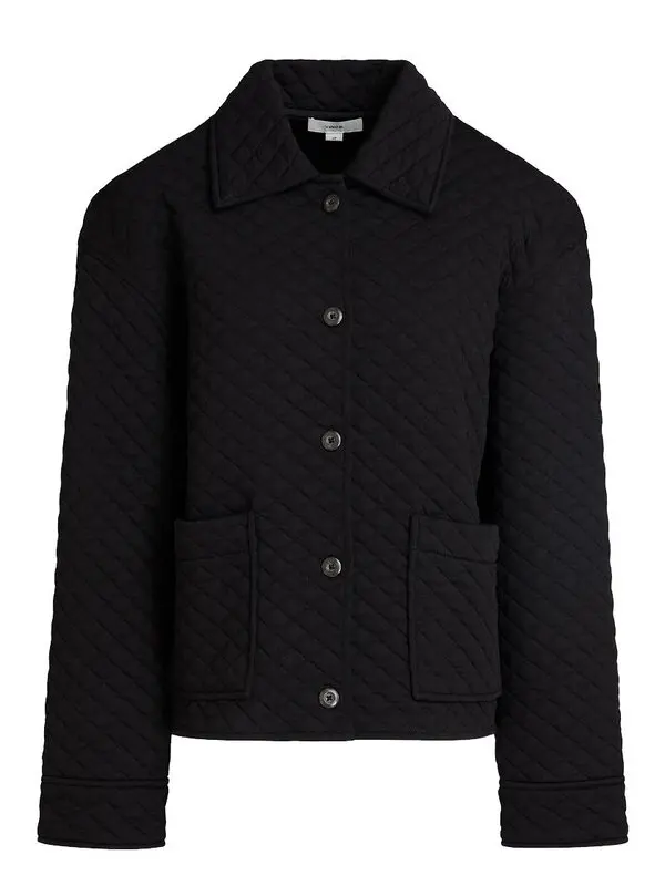 Vince Quilted Cotton-blend Jacket - Black