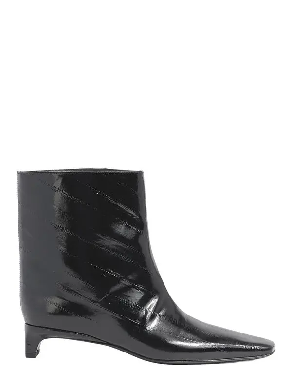 Loulou De Saison Patent Leather Ankle Boots - Black