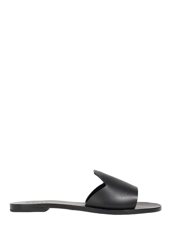 Bally Positano Leather Slides - Black