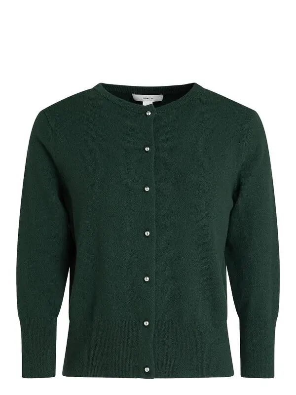 Vince Wool-blend Cardigan - Forest Green