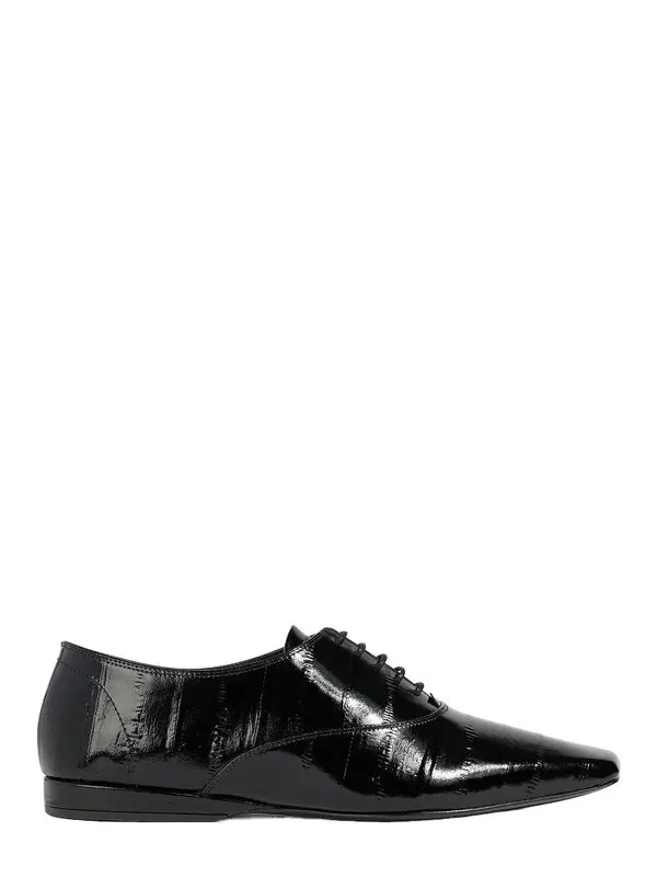 Loulou De Saison Conrad Patent Leather Brogues - Black