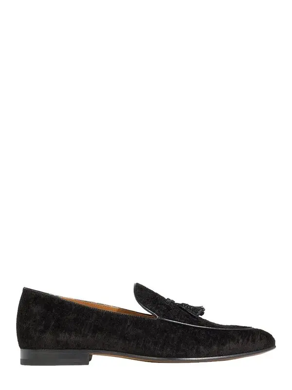 TOM FORD Liam Tasseled Velvet Loafers - Black