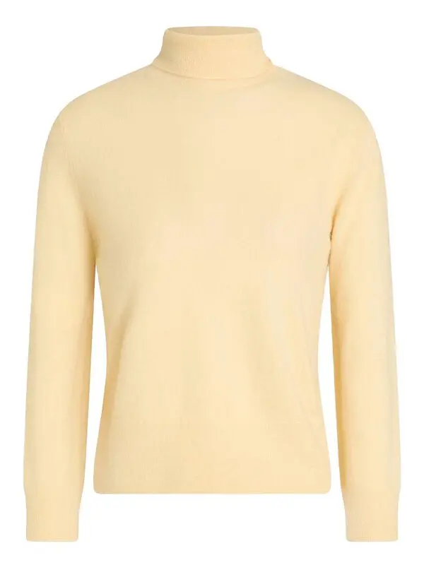 Vince Cashmere & Silk-blend Turtleneck Sweater - Yellow