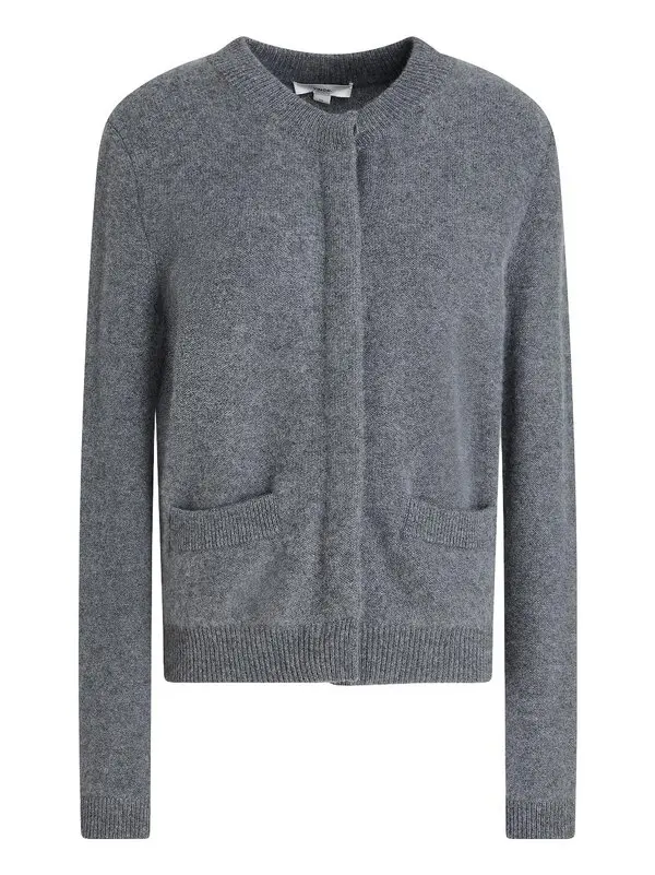 Vince Mélange Cashmere Cardigan - Gray