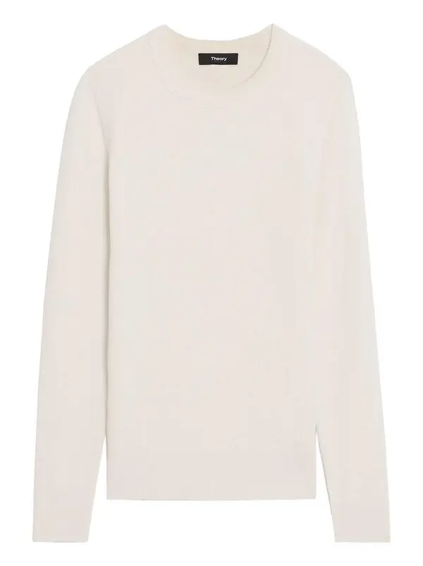 Theory Kaylenna Waffleknit Cashmere Sweater - Ivory