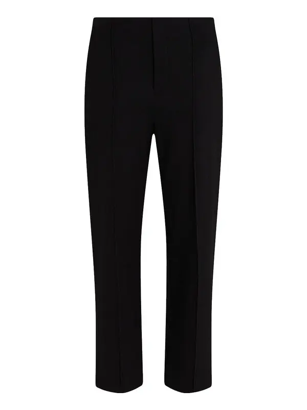 Vince Wool-blend Flannel Tapered Pants - Black