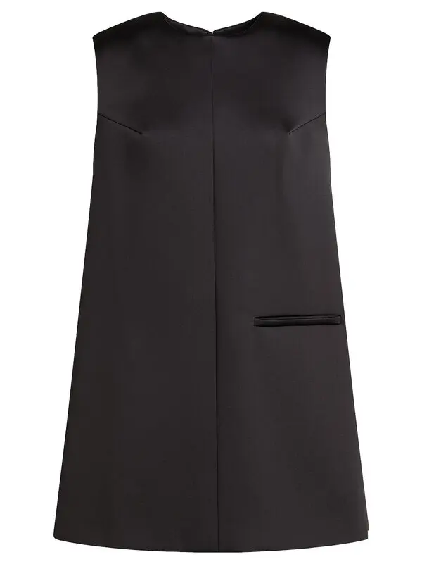 RÓHE Crepe De Chine Mini Dress - Black