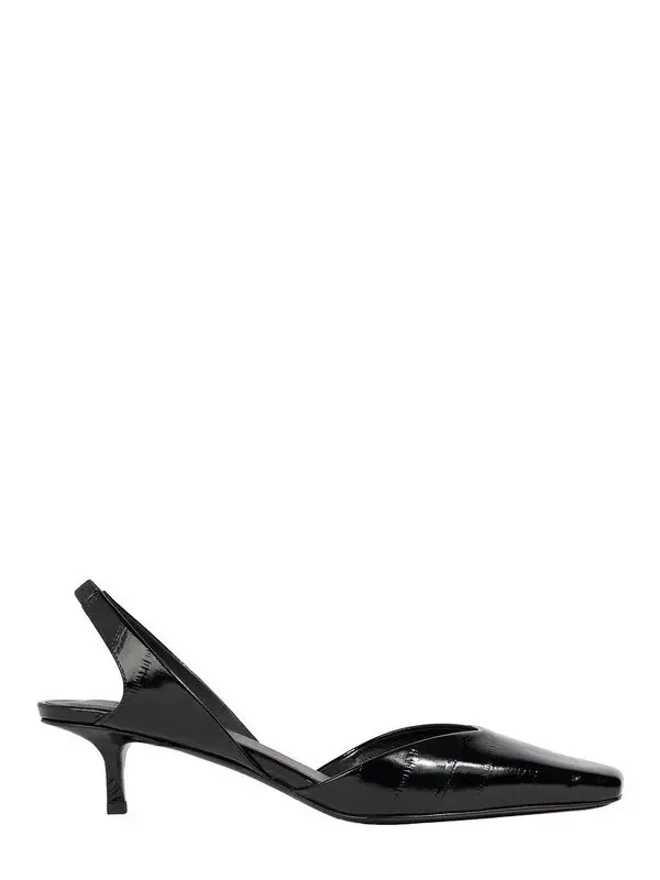 Loulou De Saison Hyde Patent Leather Slingback Pumps - Black