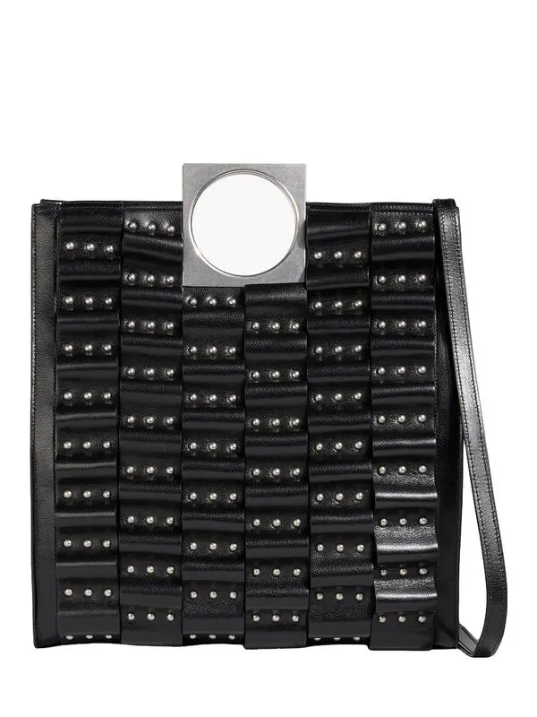 Bally Anni Studded Leather Tote - Black