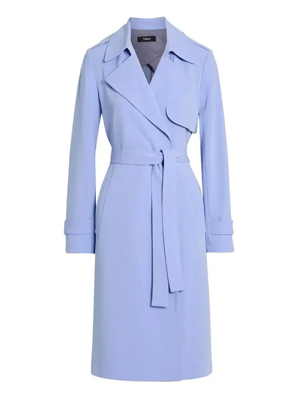 Theory Crepe Trench Coat - Lavender