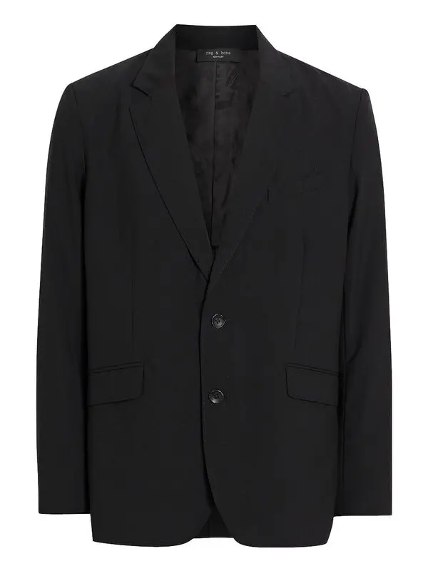 Rag & Bone Butler Woolblend Ripstop Blazer - Black