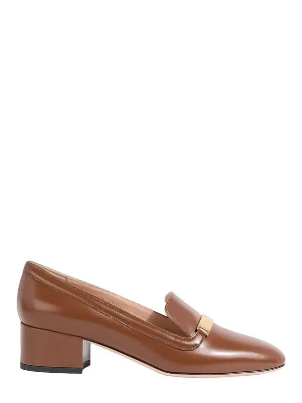 Bally Delisa Embellished Leather Loafers - Brown