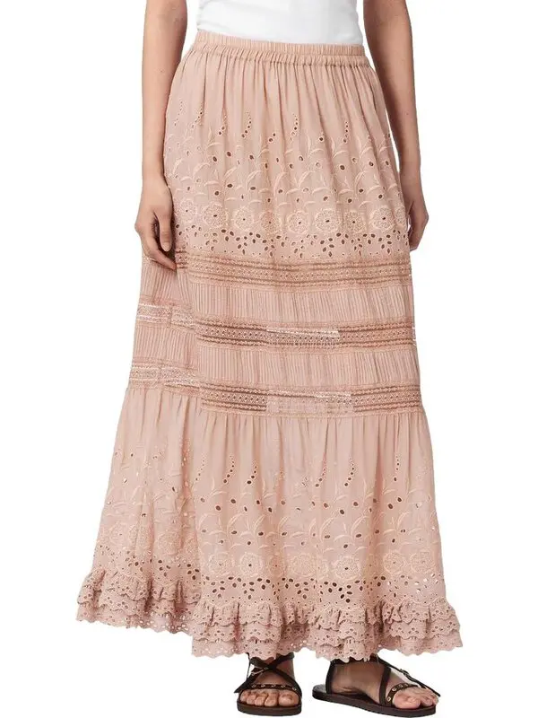 ALLSAINTS Camille Maxi Skirt - Crystal Pink