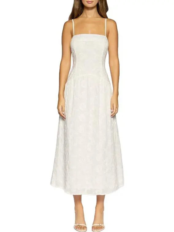 LOST + WANDER Olympia Embroidered Sundress - White