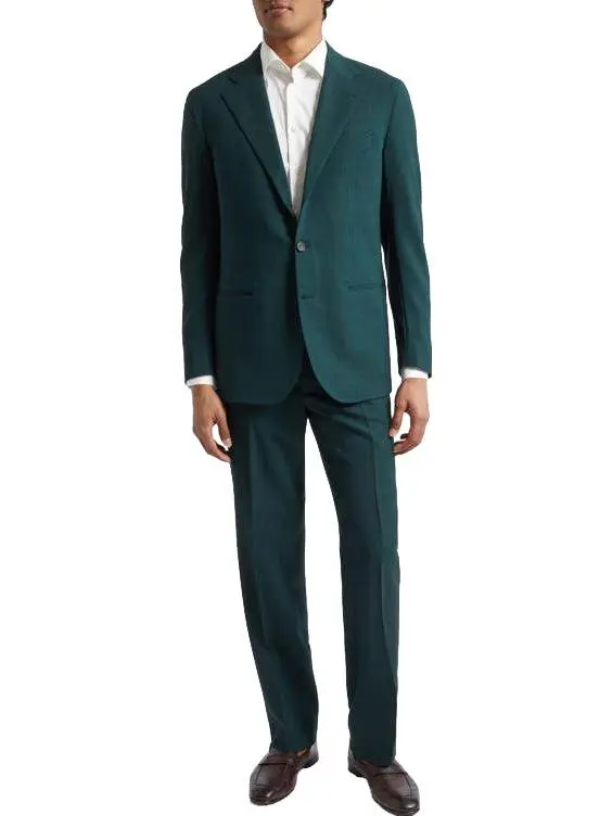 J. MUESER Waverly Virgin Wool Suit - Forest