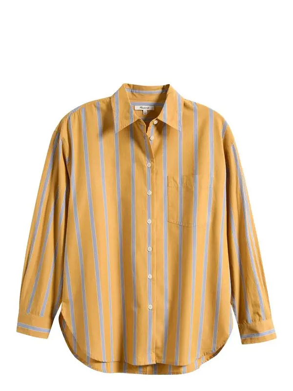 Madewell The Easy Shirt Striped Cotton Poplin Button-up - Chantrelle