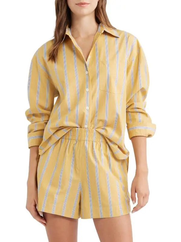 Madewell The Easy Shirt Striped Cotton Poplin Button-up - Chantrelle