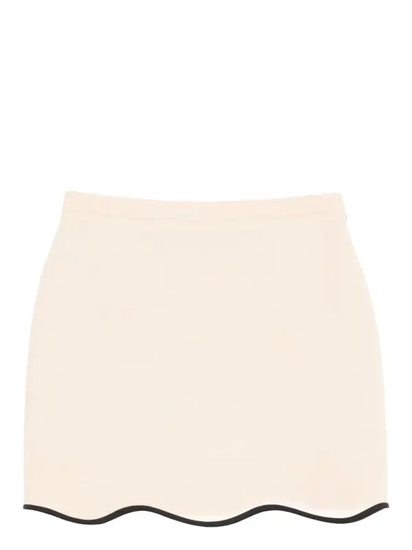 Valentino Garavani Wool-silk Crepe Mini Skirt - Nude