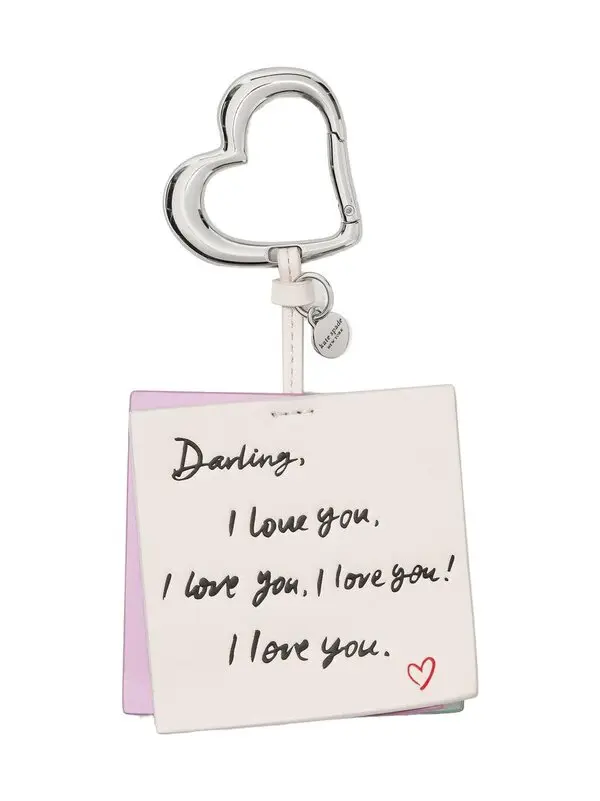 Kate Spade New York Charmed Embossed Leather Bag Charm - Cream Multi
