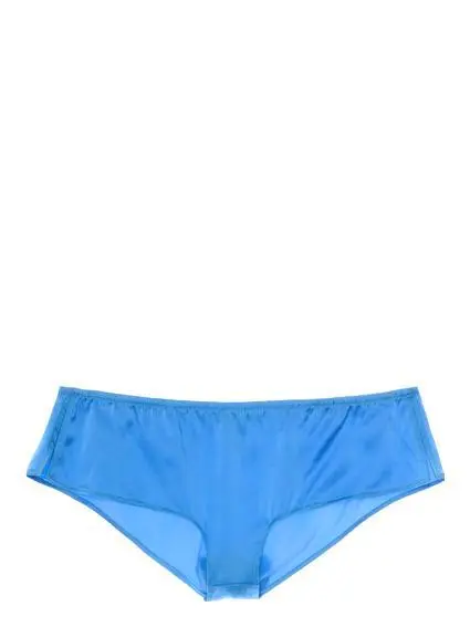 Araks Gal Short In Shiny Stretch Silk Charmeuse - Bluet