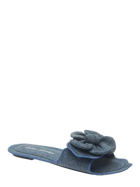 Marc Jacobs Daisy Slide Sandal - Medium Wash Indigo