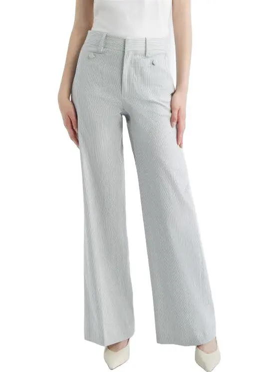 FRAME The Modernist High Waist Wide Leg Pants - Navy Multi