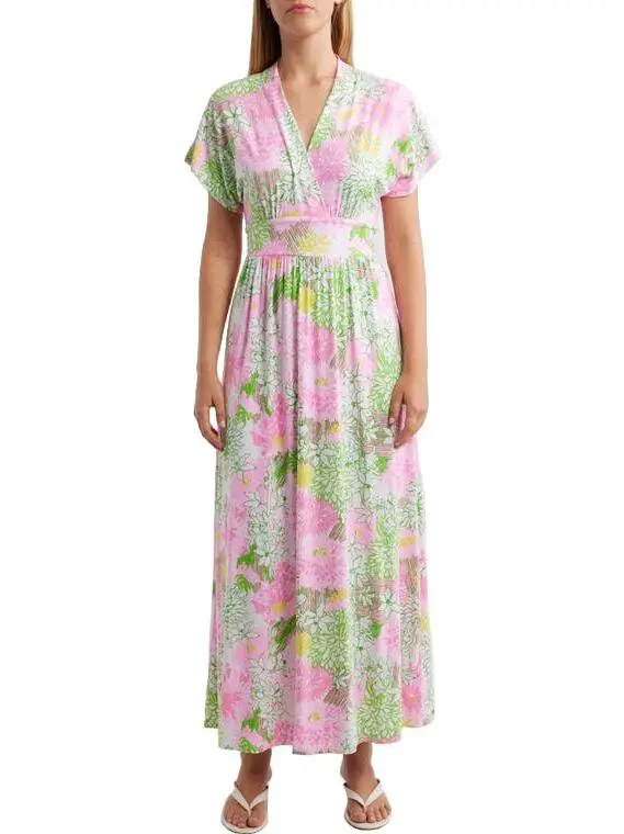 Lilly Pulitzer® Keenan Floral Print Maxi Dress - Resort White