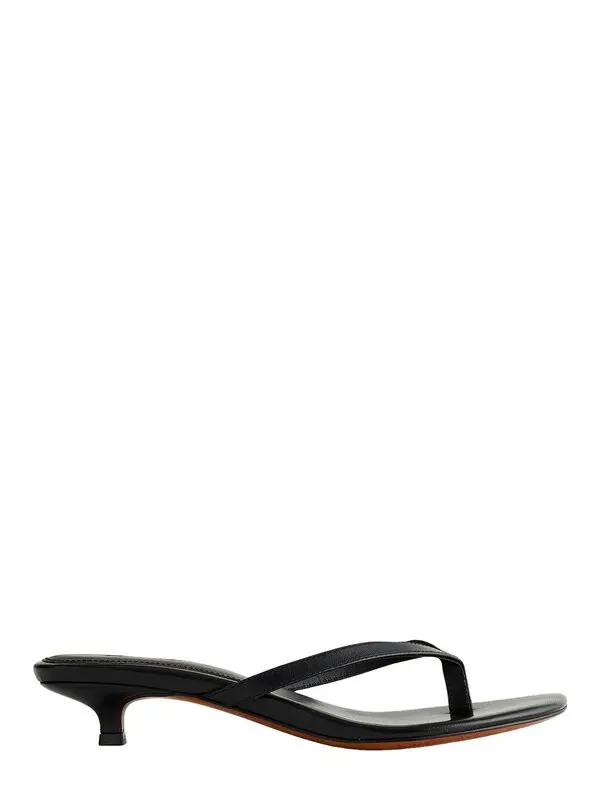 Madewell The Chiara Kitten Heel Thong Sandal - True Black
