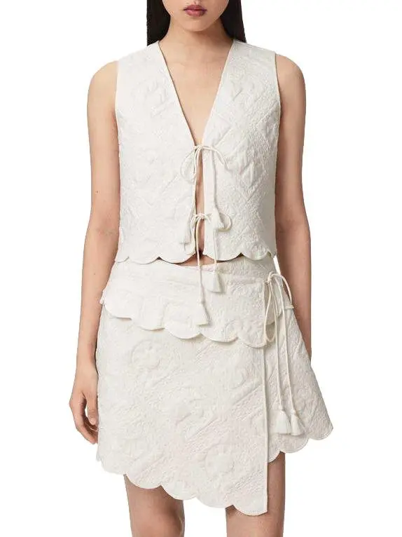 ALLSAINTS Mona Quilted Vest - Chalk White