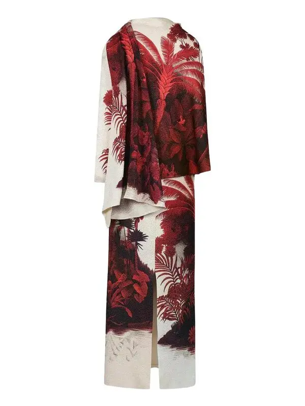 Johanna Ortiz Ocean Of Secrets Silk Cape - Neutrals
