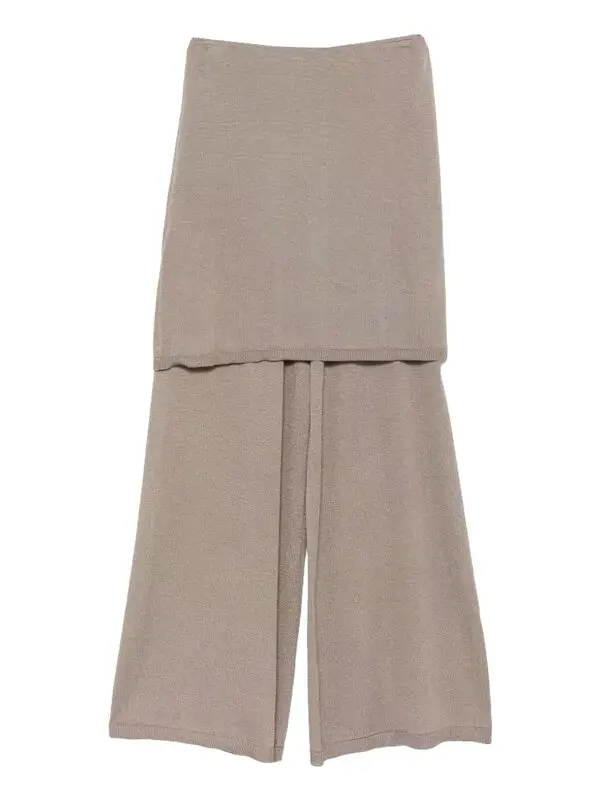VIKTORIA CHAN Cilla Flap-knit Trousers - Neutrals