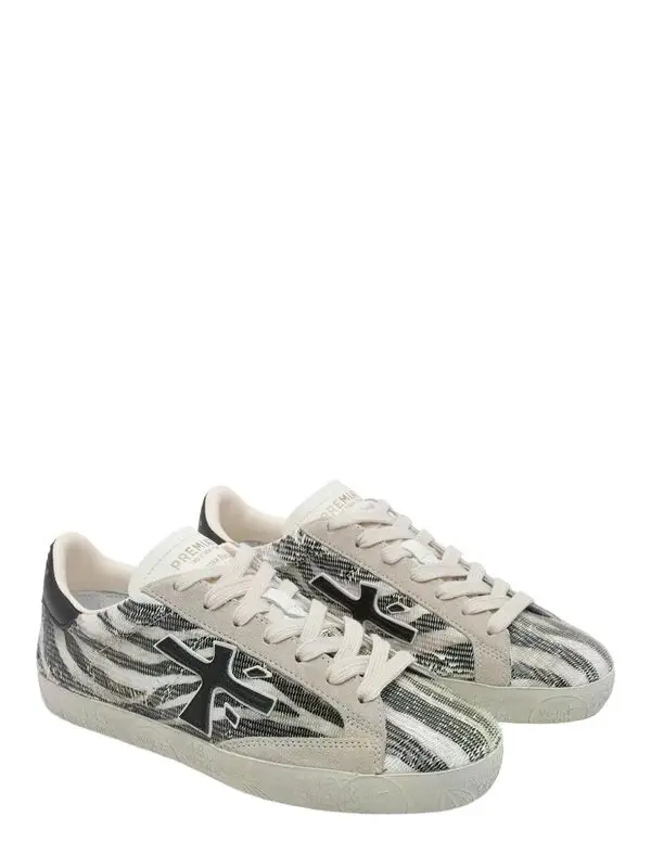Premiata Steven Zebra-print Sneakers - Neutrals