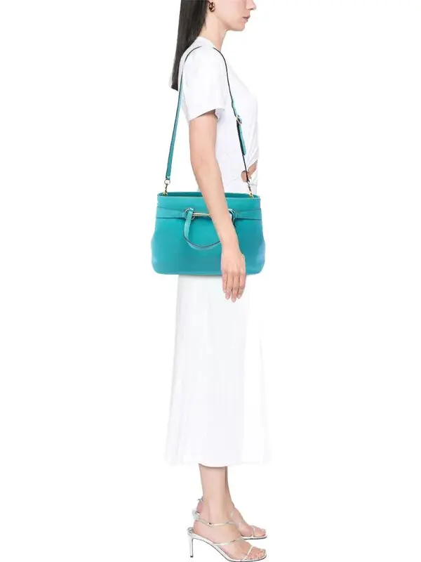 Gucci Leather Bright Bit Satchel - Blue