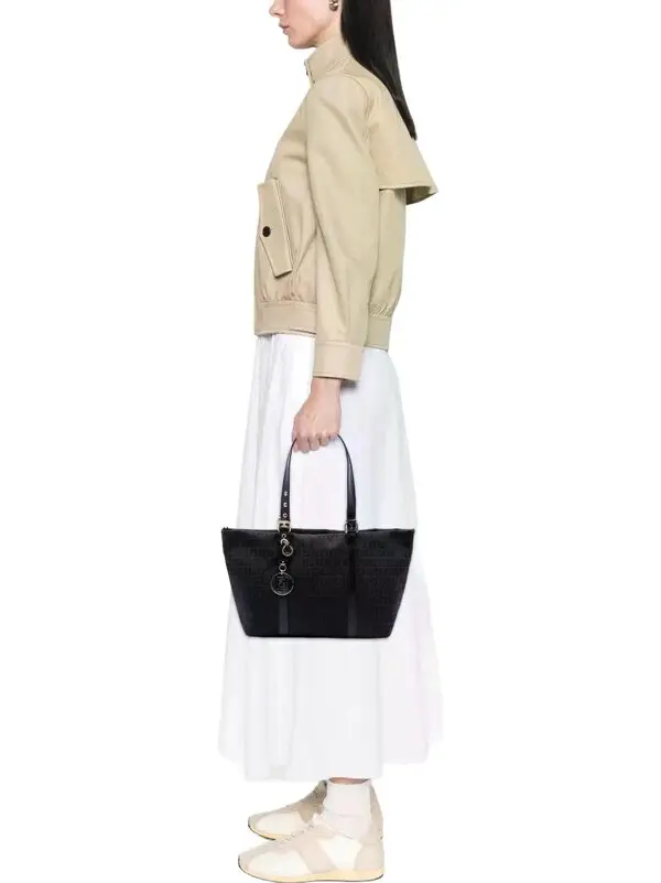 Fendi Zucchino Canvas Superstar Tote Bag - Black