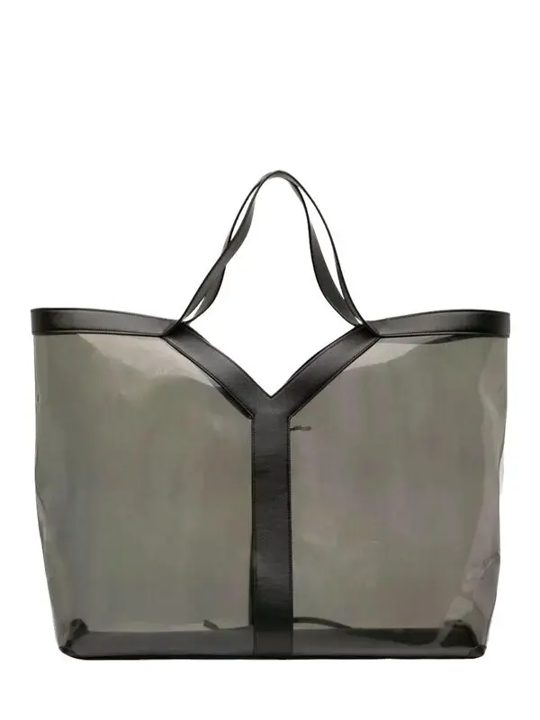 Saint Laurent Maxi Pvc Tote Bag - Grey