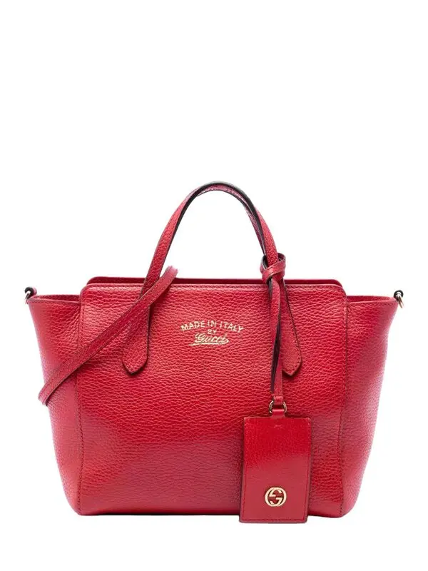 Gucci Mini Calfskin Swing Satchel - Red