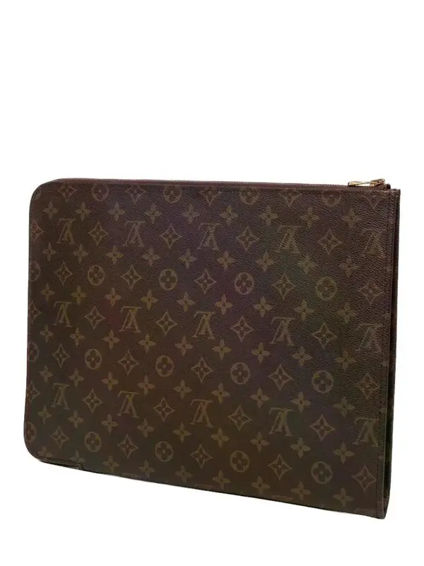 LOUIS VUITTON Monogram Document Portfolio Bag - Brown