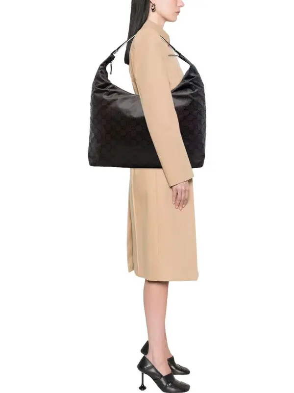 Gucci Gg Nylon Shoulder Bag - Brown