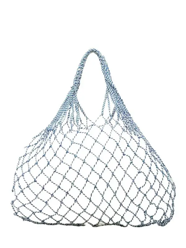 Celine Woven Mesh Cabas Net Tote Bag - Blue