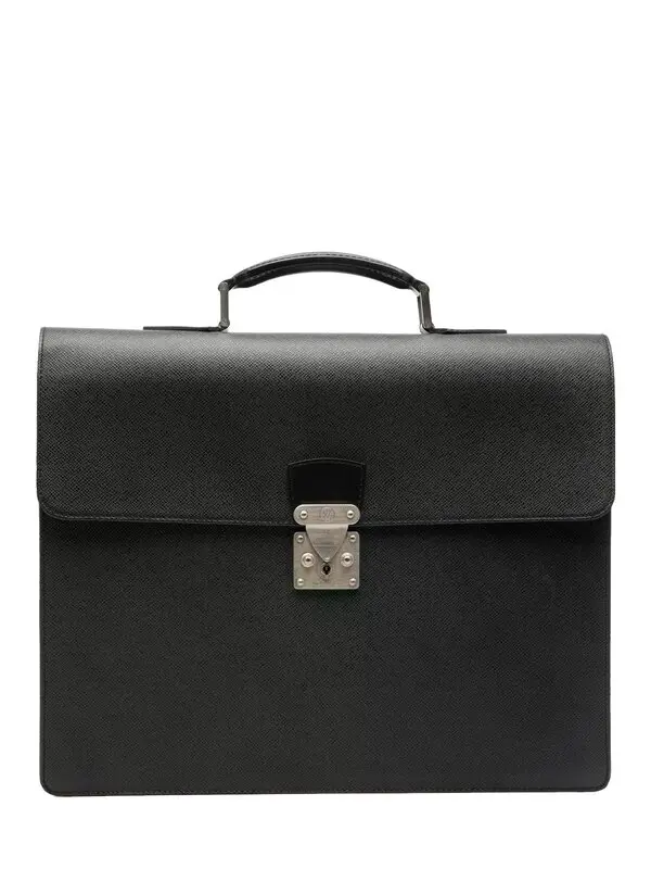 LOUIS VUITTON Taiga Leather Business Bag - Black