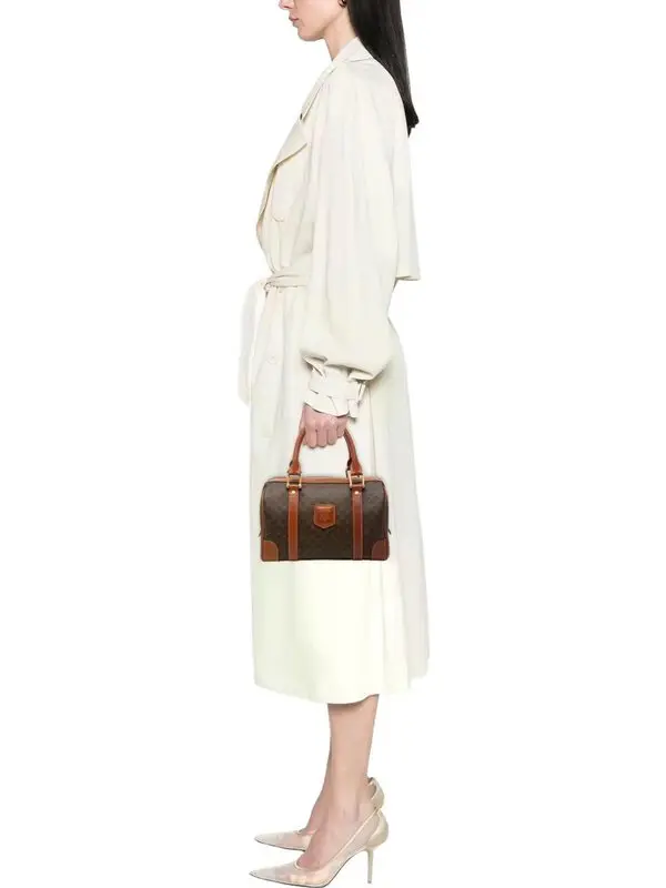 Celine Macadam Coated Canvas Boston Bag - Brown