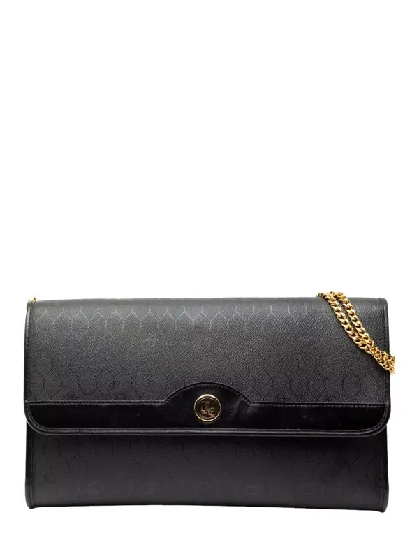 Dior Honeycomb Coated Canvas Chain Crossbody Bag - Black