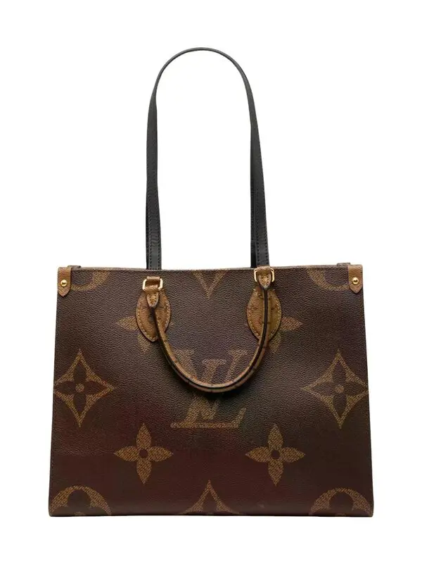 LOUIS VUITTON Monogram Reverse Giant Onthego Mm Satchel - Brown