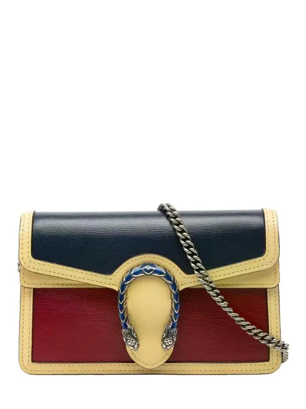 Gucci Dionysus Mini Tricolor Leather Crossbody Bag - Blue