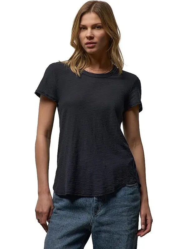 JAMES PERSE Sheer Slub Crew Neck Tee - Deep