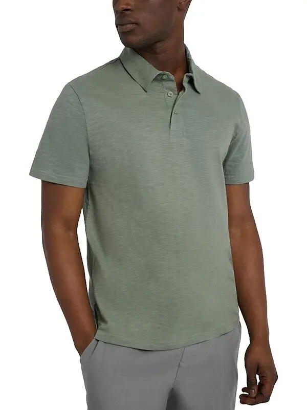 Onia Slub Short Sleeve Polo Shirt - Agave