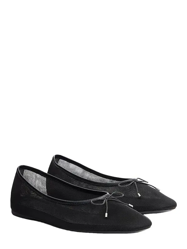Rag & Bone Poppi Ballet Flats - Black Mesh