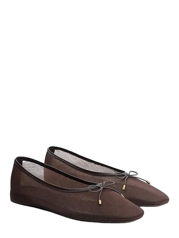 Rag & Bone Poppi Ballet Flats In Mesh - Mocha Mesh